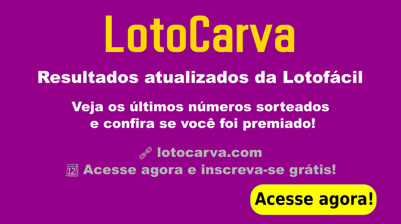 Resultado da Lotofácil 3714 (18/06) | Lotocarva